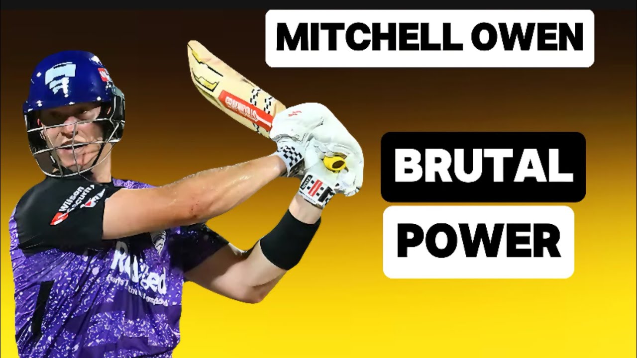 Mitchell Owen Batting Technique Analysis - Australia Cricket - YouTube