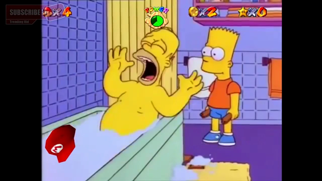 Homer Simpson Super Mario Meme - YouTube