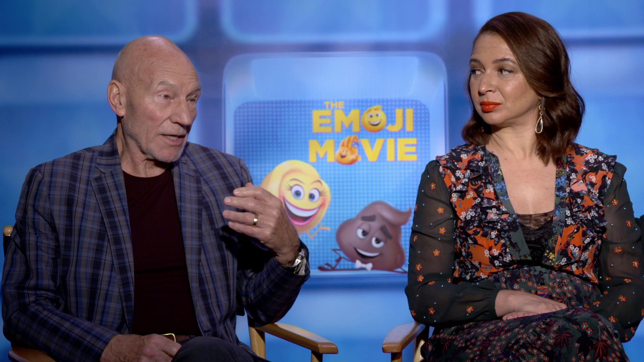 The EMOJI Movie: Sir Patrick Stewart "Poop", Maya Rudolph "Smiler ...