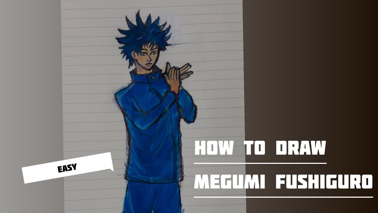 How to draw MEGUMI FUSHIGURO | Step by step tutorial. - YouTube