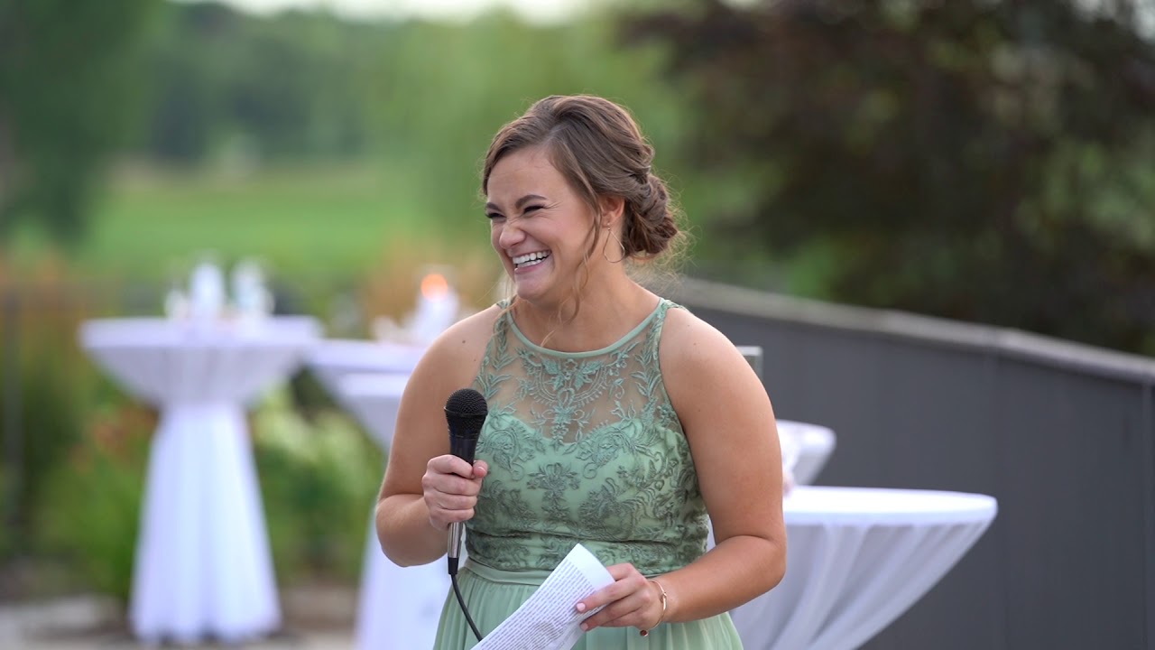 Sarah Fisco Toast (Maid of Honor, Sister of the Bride) - YouTube