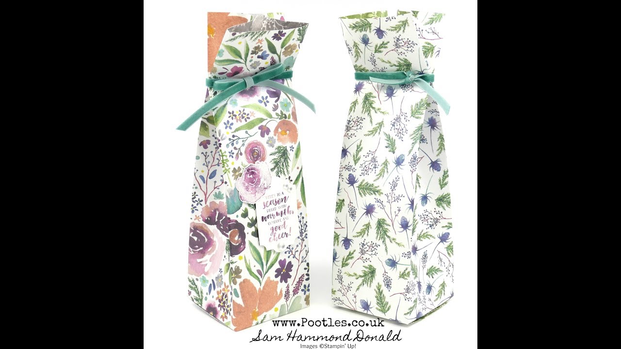 Stampin' Up! Frosted Florals Bag Tutorial - YouTube