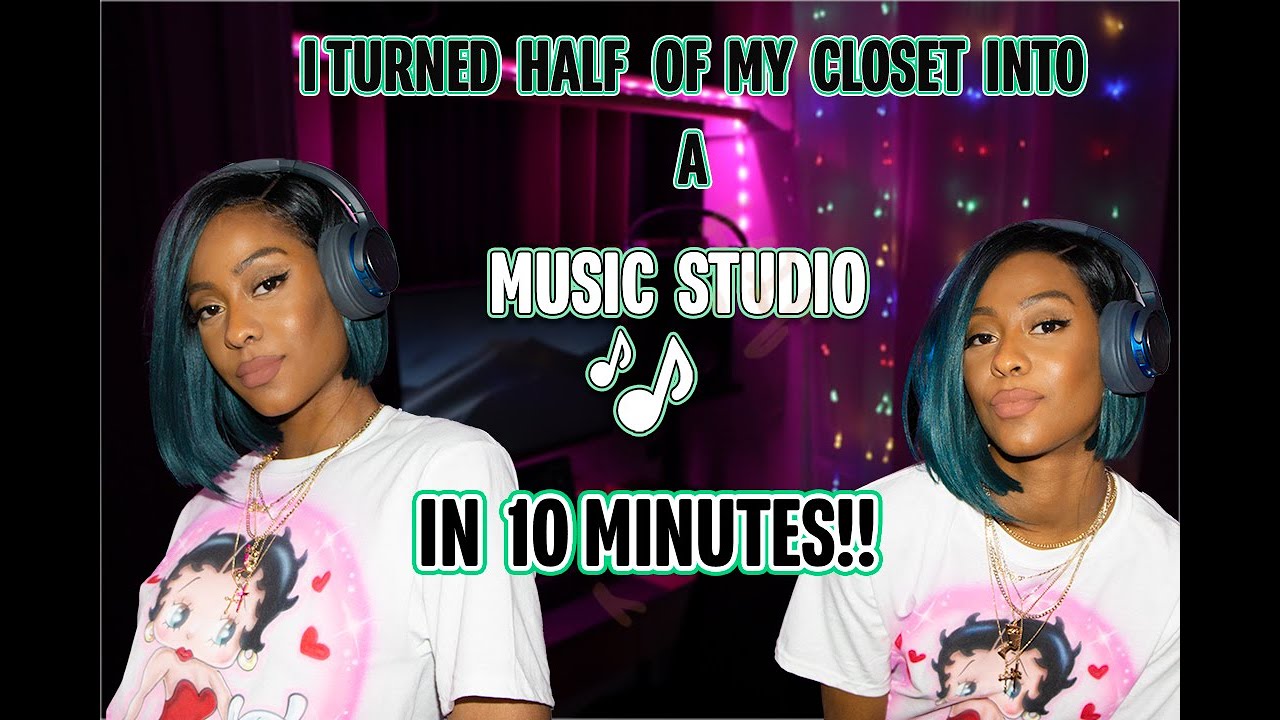 A CLOSET To A MUSIC STUDIO In 10 Minutes!! - YouTube