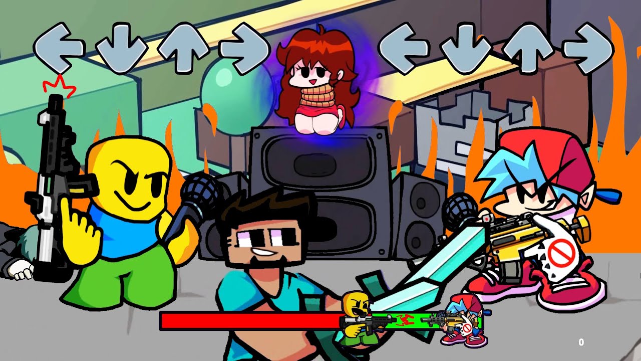 Friday Night Funkin' Roblox Noob VS Boyfriend [FNF Battle Mod] - YouTube