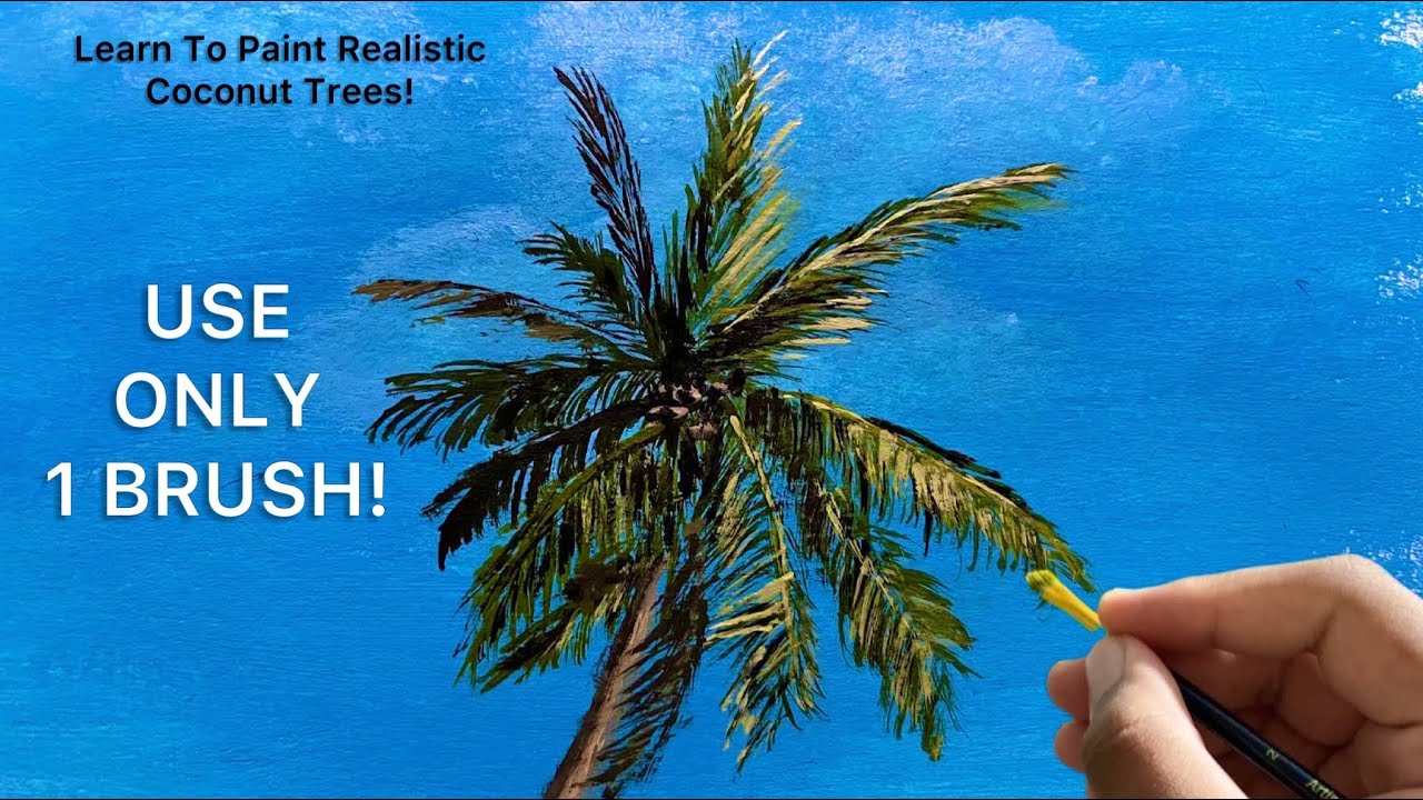 How To Paint A Coconut Tree With Acrylics Learn To Paint With Yash how-to-paint-a-coconut-tree-with-acrylics-learn-to-paint-with-yash