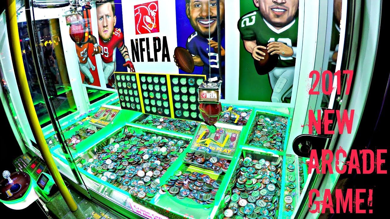 Dave & Buster's Arcade NFLPA Super Star Football Coin Pusher Gameplay ...
