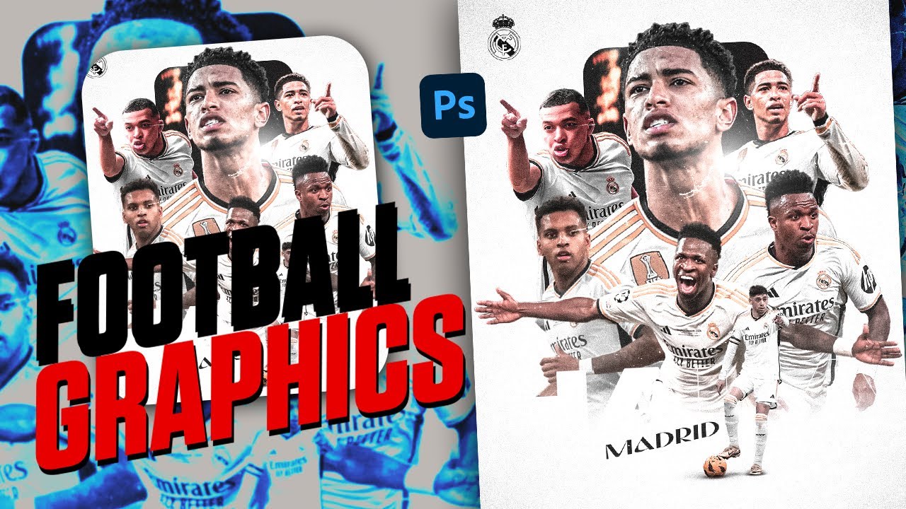 Creating Football Graphics in Photoshop⚡ Speed Art! - YouTube