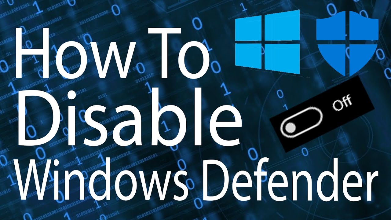 Quick tutorial! | How To Turn Off Windows Defender - YouTube