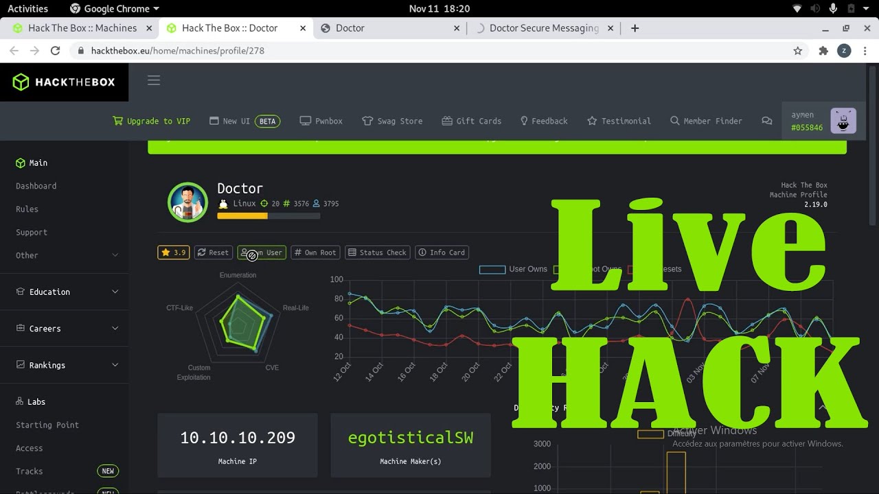 Hack The Box Doctor Machine User Flag Write Up | Live Hacking 2020 Kali Linux - YouTube