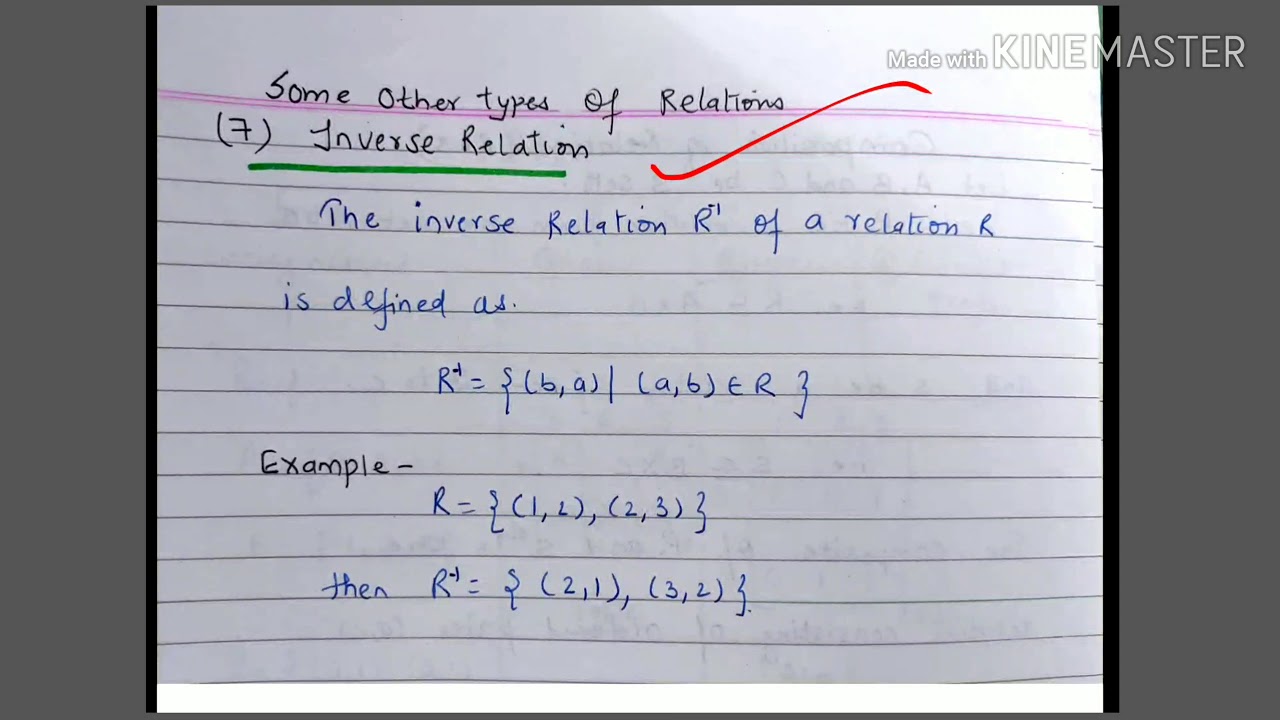 Inverse Relation Identity Relation complement Relation Lecture17 discrete Mathematics YouTube Inverse Relation Identity Relation complement Relation Lecture17 discrete Mathematics YouTube