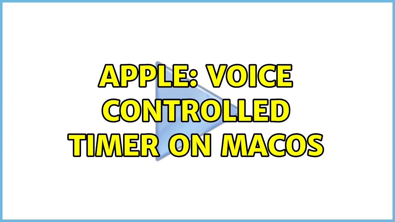 Apple: Voice controlled timer on macOS - YouTube