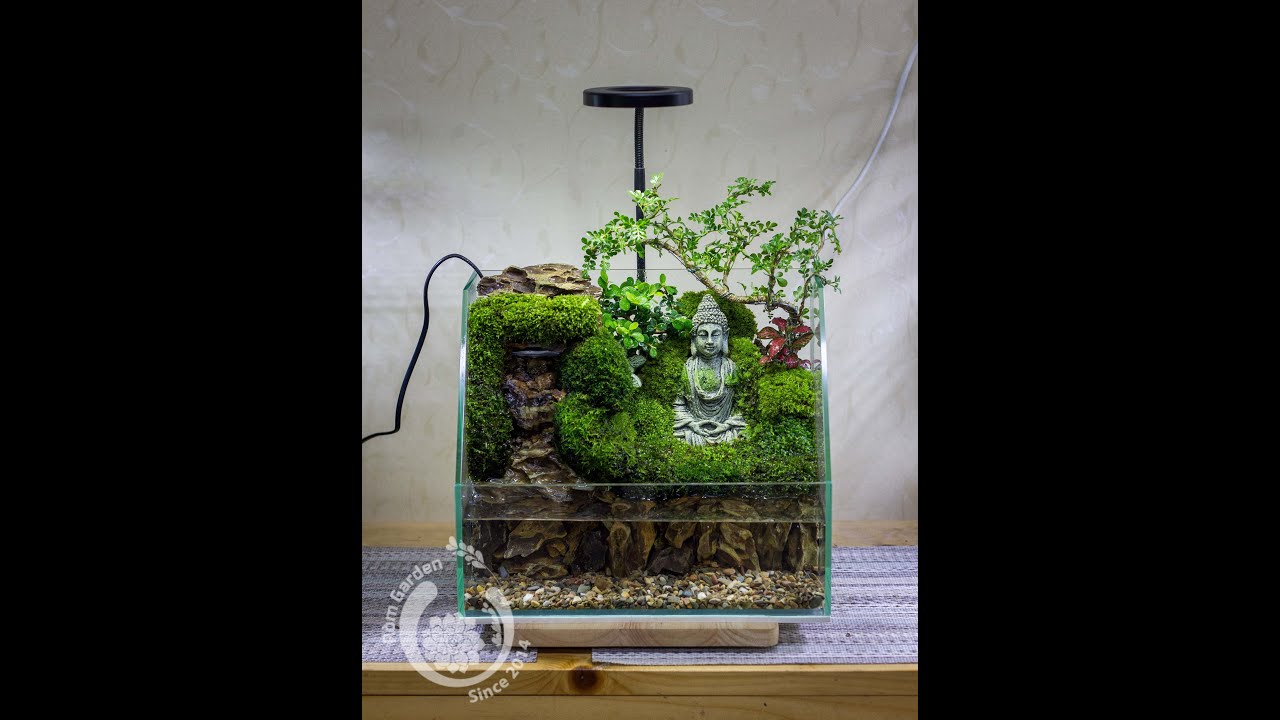 #Making paludarium waterfall and buddha - #Cách làm hồ bán có thác nước ...