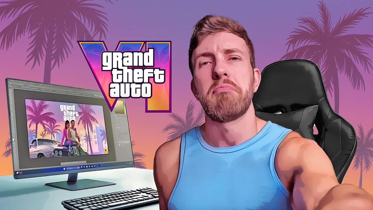 Como criar o Design do GTA 6 no Photoshop | Com usa PRÓPRIA FOTO - YouTube