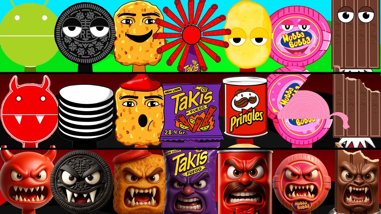 Incredibox Sprunki OC Phase 1 to Phase 3 Takis, Pringles, Hubba Bubba ...