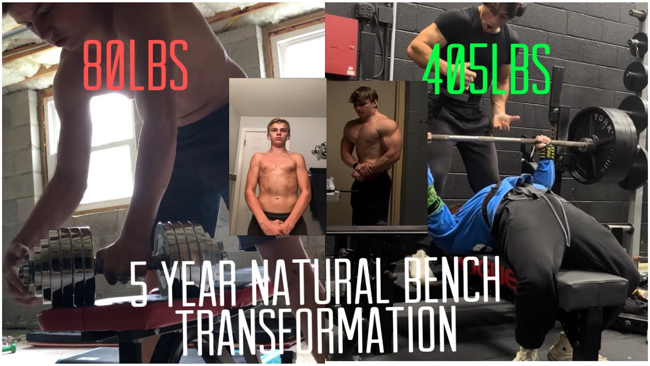 405 BENCH PR (5 year transformation 15-21) - YouTube