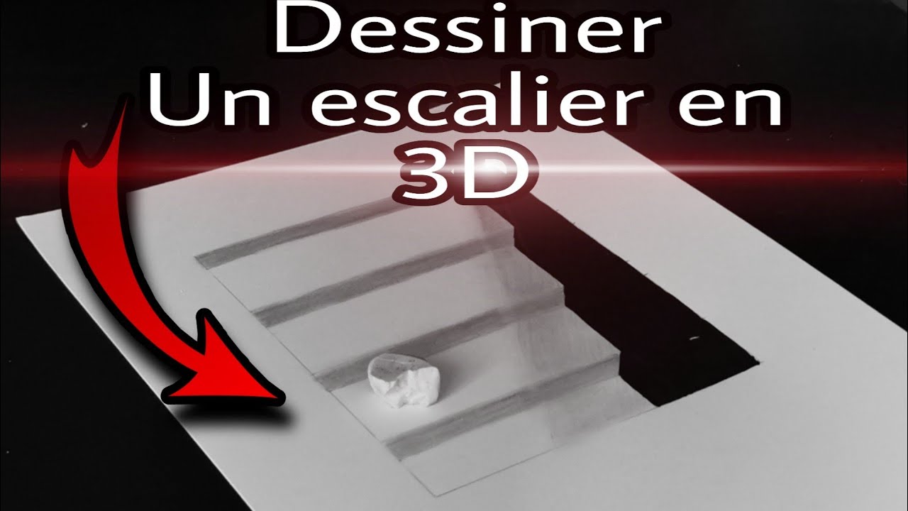 Comment Dessiner Un Escalier En 3d Youtube