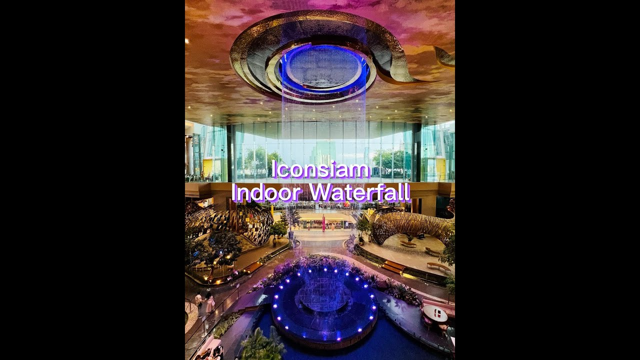 Bangkok Thailand IconSiam Waterfall - YouTube
