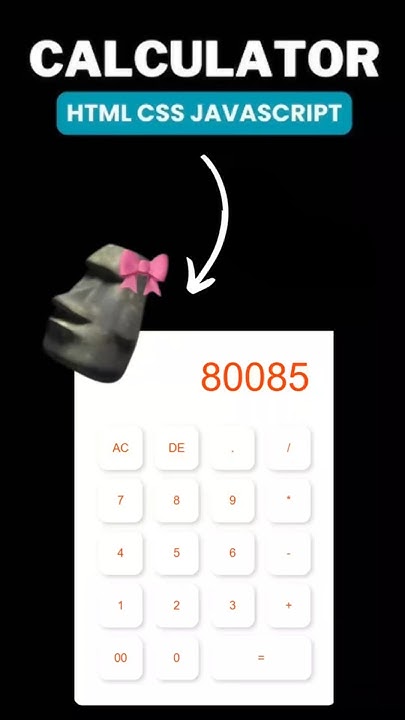 HOW TO CREATE A CALCULATOR IN 1 MIN 💻 | HTML, CSS & JavaScript Beginner Project - YouTube