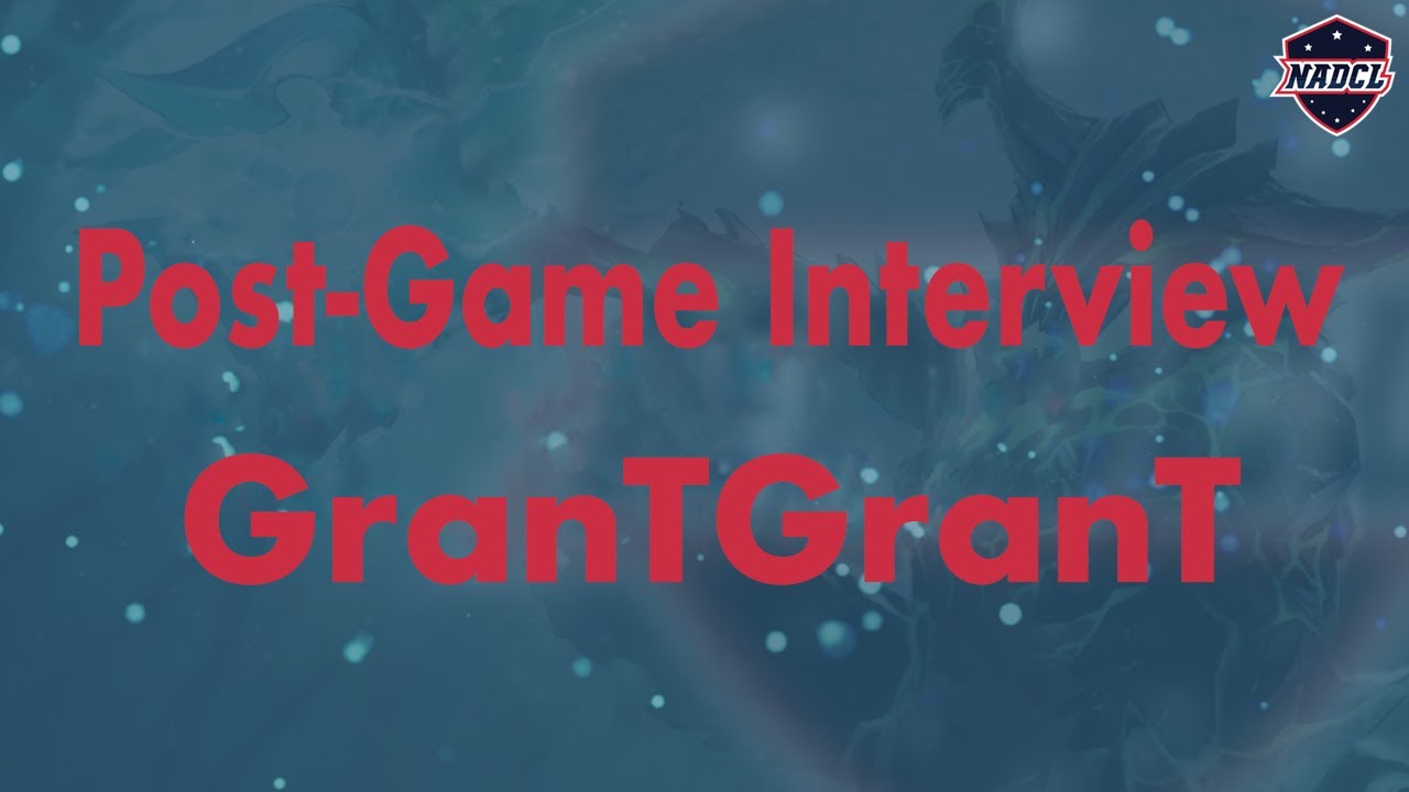 Post-Game Interview - GranDGranT - Season 1 Week 5 - YouTube