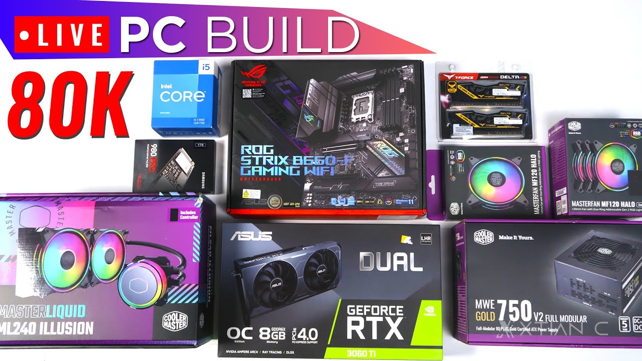LIVE Streaming PC Build: ₱80K Intel 13400 + RTX 3060 Ti Gaming ...