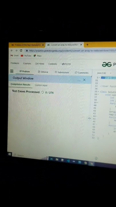 convert an array to reduced form | gfg | ️‍🔥😈 - YouTube
