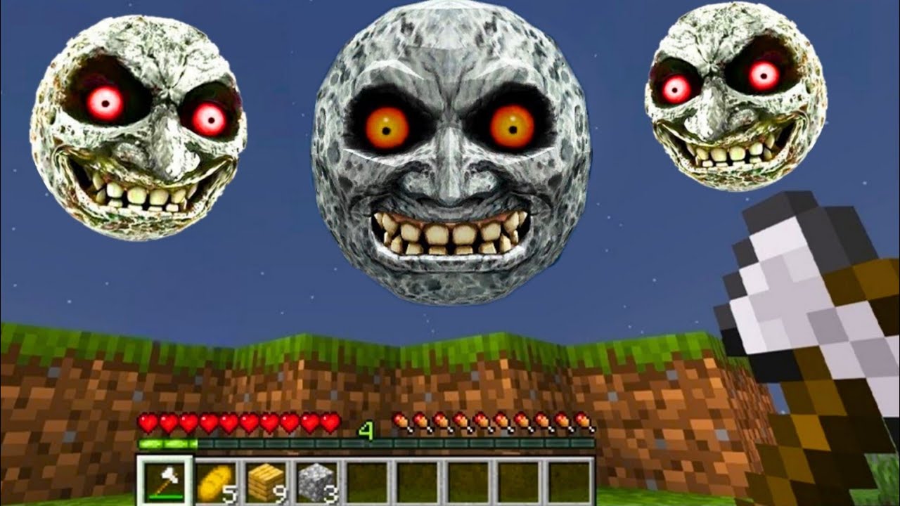 i Found Scary LUNAR MOON 😱 in Minecraft | Minecraft Lunar Moon | - YouTube