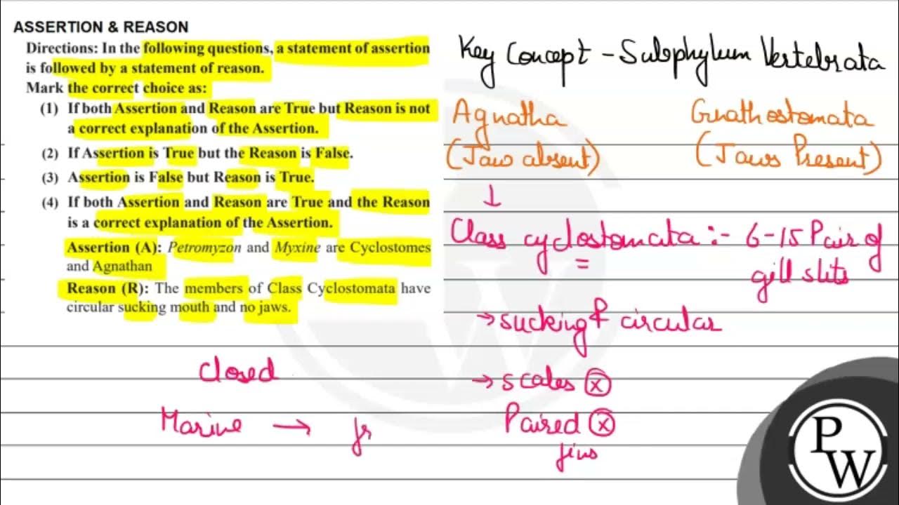 ASSERTION \& REASON Directions: In the following questions, a statement of assertion is followed ...