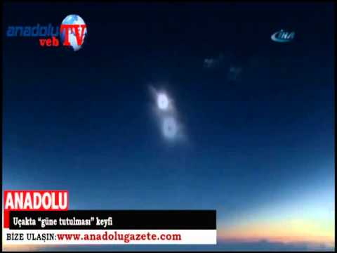 Uçakta ’güneş tutulması’ keyfi
