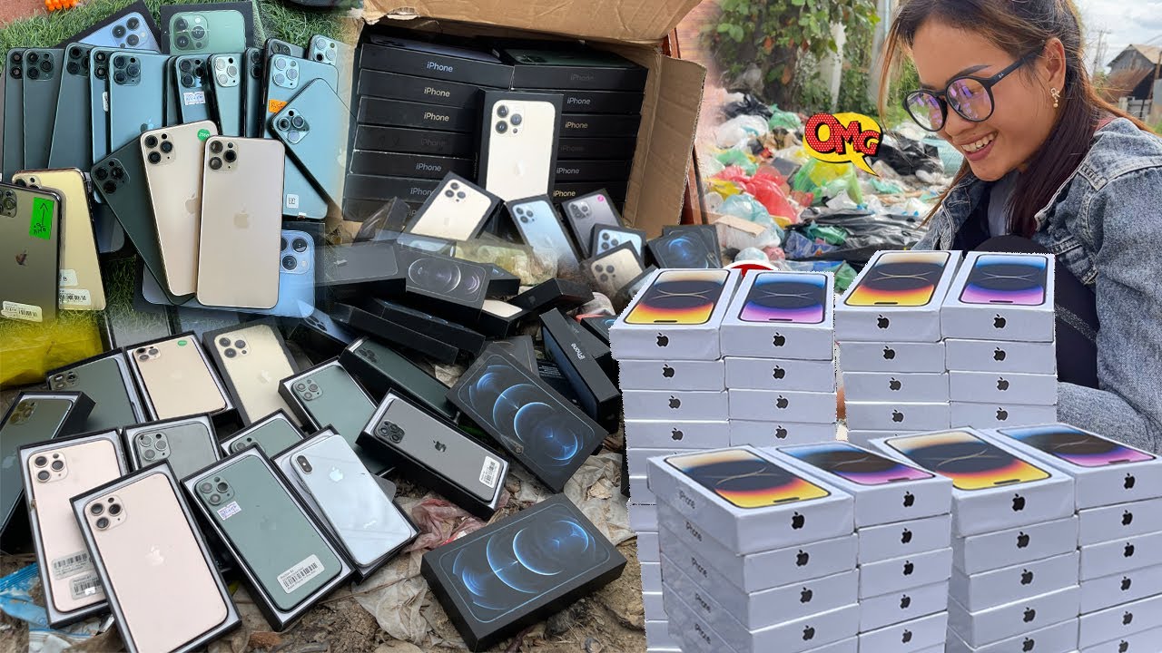 Best Day My Found Many iPhone in Box At the landfill | How to restore ...
