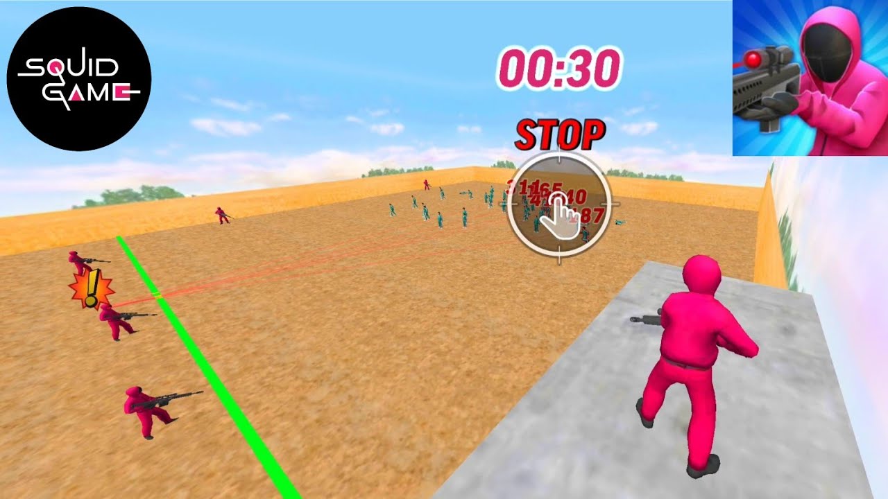 SQUID GAME SNIPER SNIPER CHALLENGE 3D GAME PLAY RED LIGHT GREEN LIGHT ...