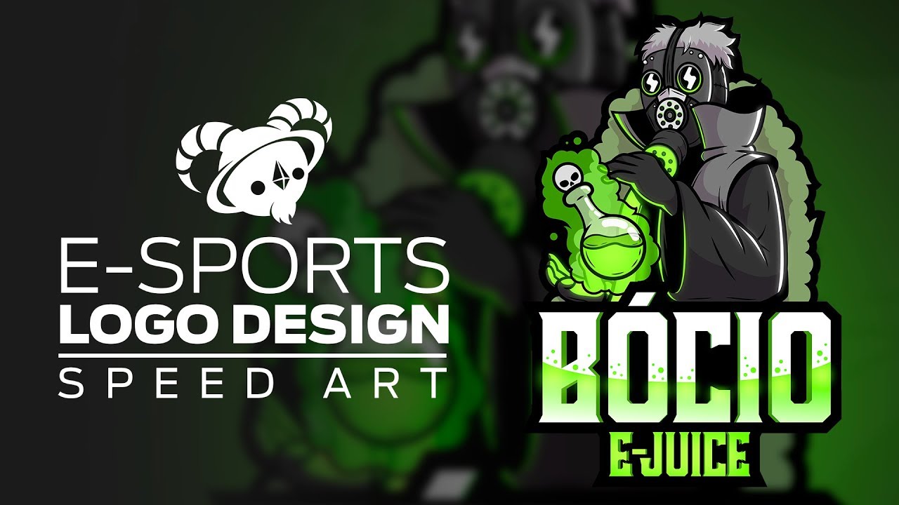 E-Sports Type Logo Design | Speed Art - YouTube
