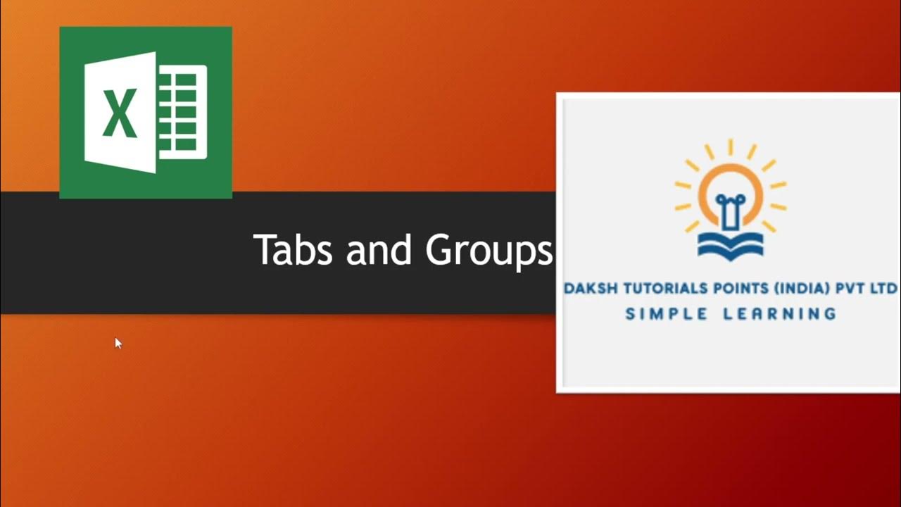 MS Excel - Tabs and Group in Microsoft Excel | Chapter 4 - YouTube