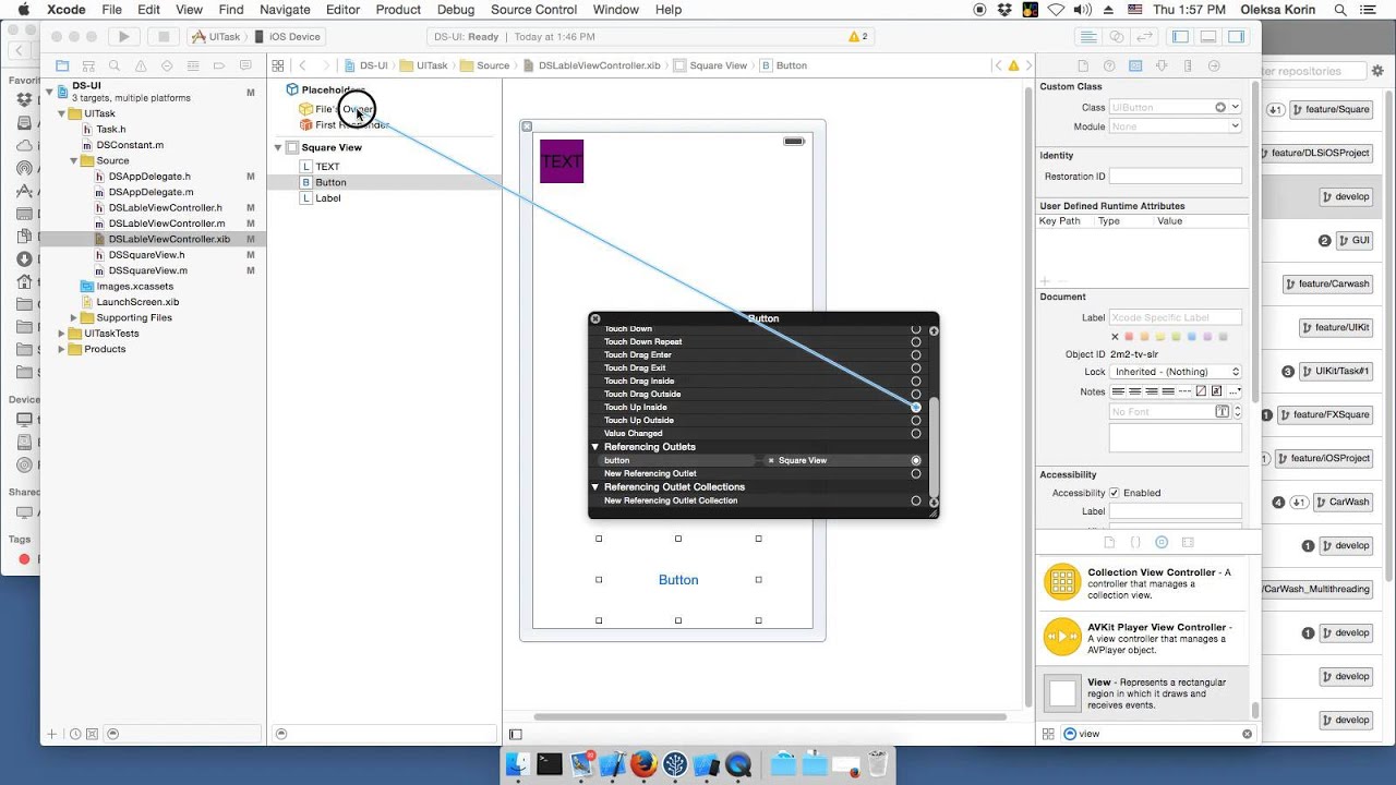 Objective C UI May - 4 - Interface Builder - YouTube