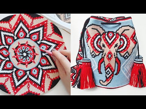 Сумка Мочила. Часть 1: Дно - Схема, Процесс вязания / Mochila bag. Part 1: Bottom - Pattern, Process