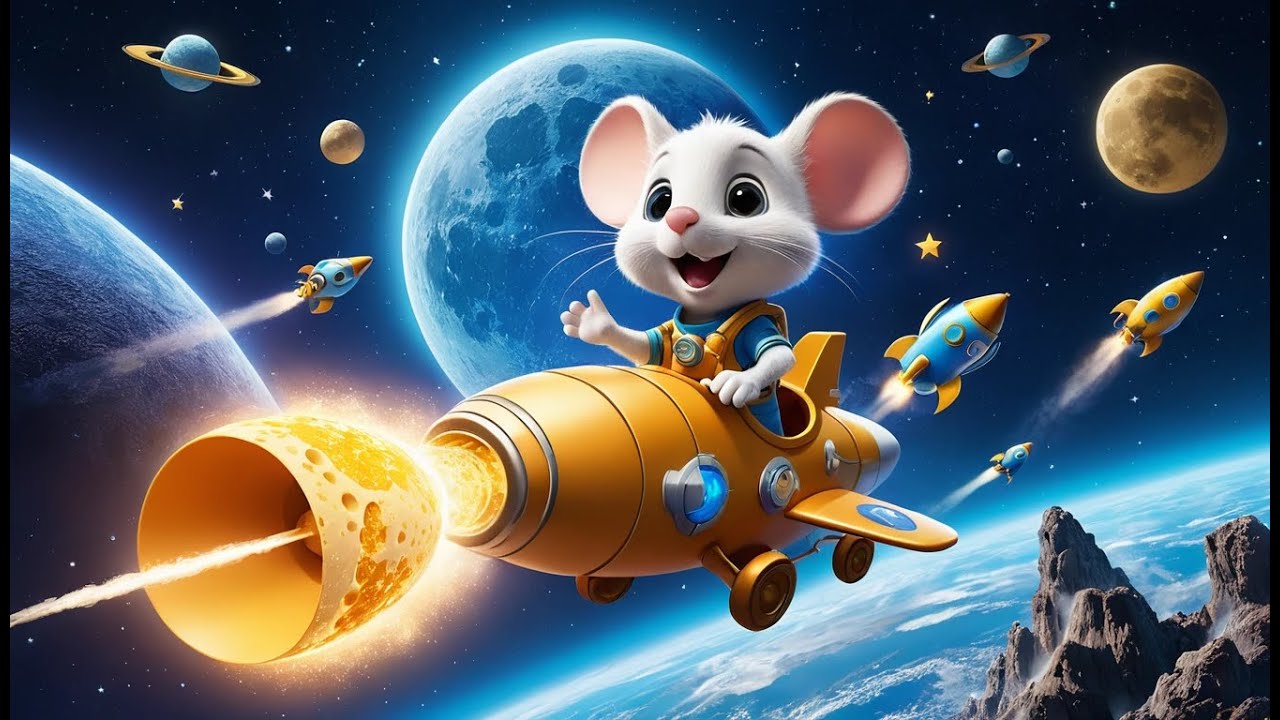 The Moon Mouse and His Cheese Rocket | Fun Nursery Rhyme for Kids ...