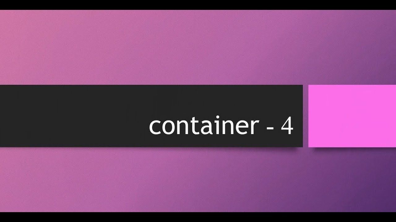 4- css - container - YouTube