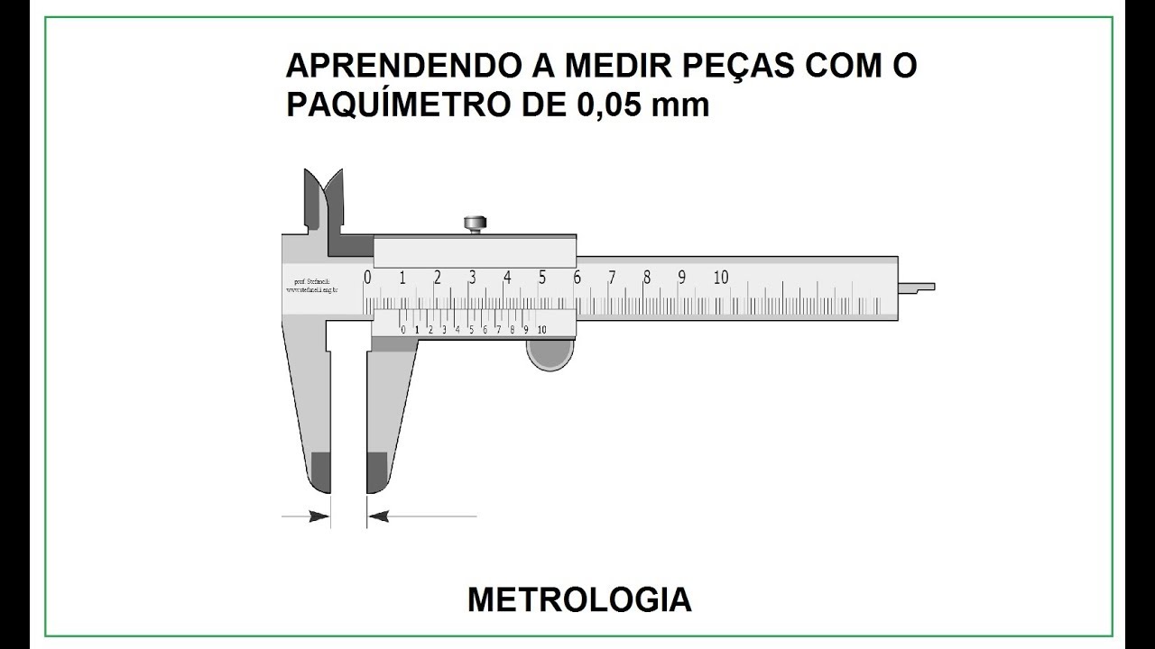 Metrologia - Paquímetro - 0,05 mm - YouTube