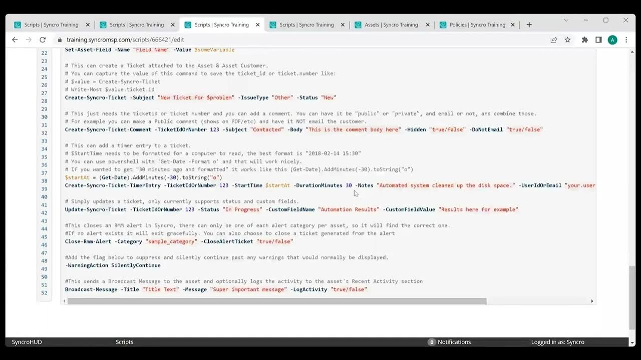 Syncro’s scripting superpowers - YouTube