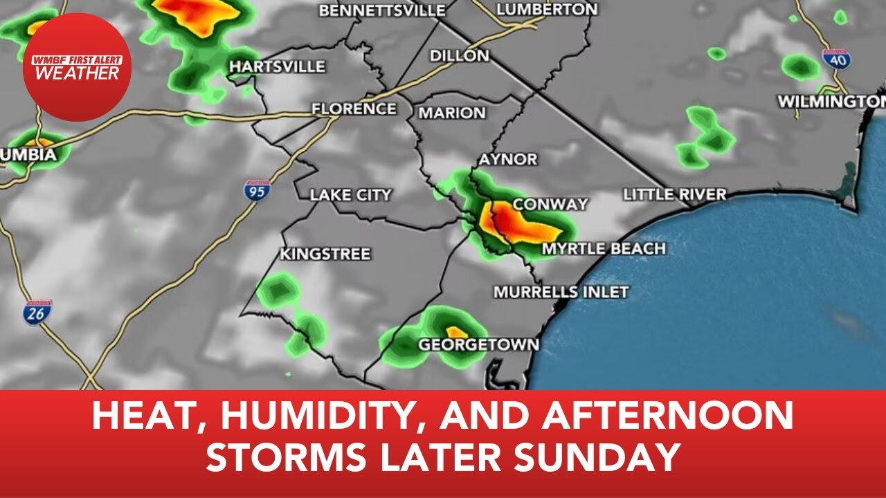 Heat, humidity, and afternoon storms later Sunday - YouTube