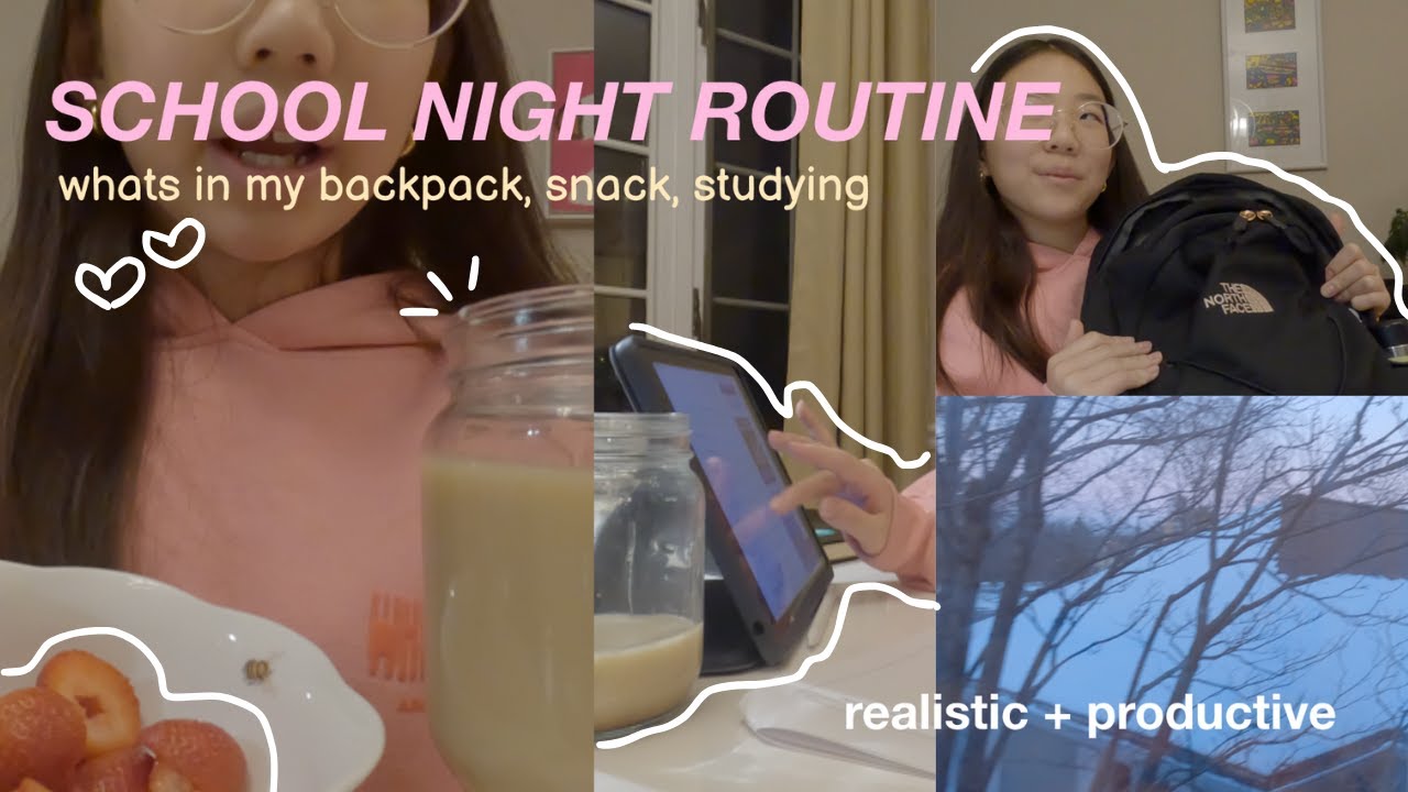 REALISTIC 2025 SCHOOL NIGHT ROUTINE ⭐️📚🍵 studying, self care 🫧 - YouTube