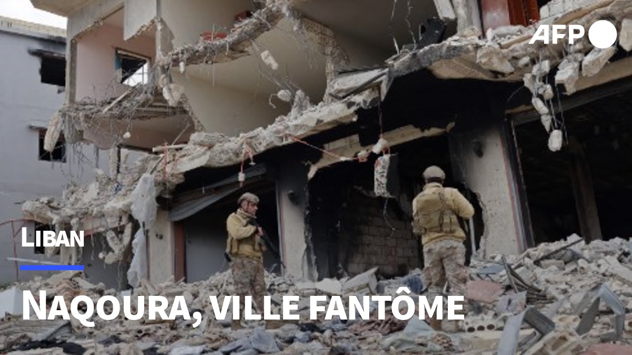 Dans le sud du Liban, la ville de Naqoura dévastée après le retrait ...