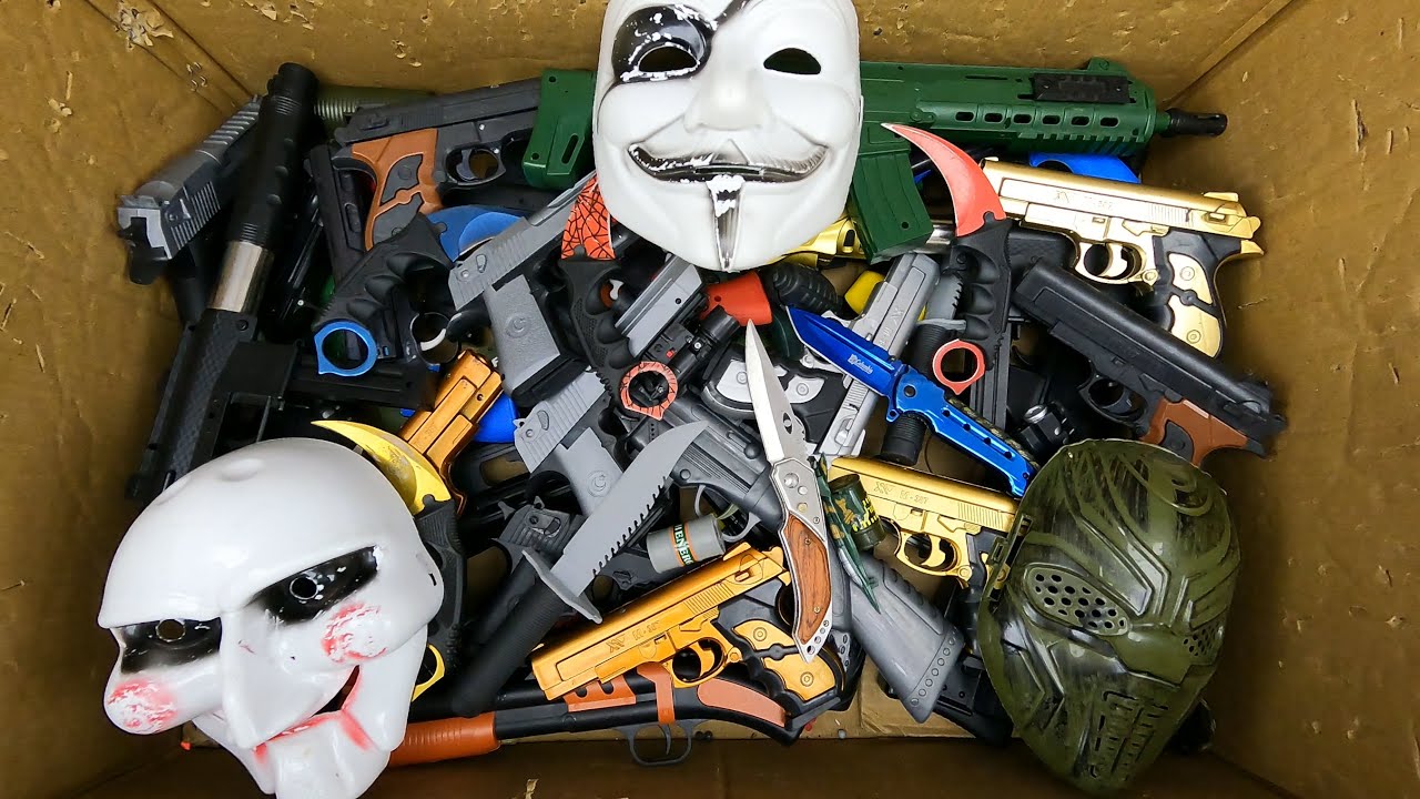Special Party Masks, Toy Guns, Box Loads of Guns And Ammunition ...