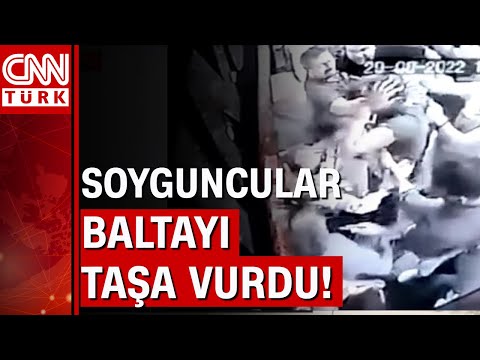 Soyguncuları esnafın elinde linç edilmekten polis kurtardı!