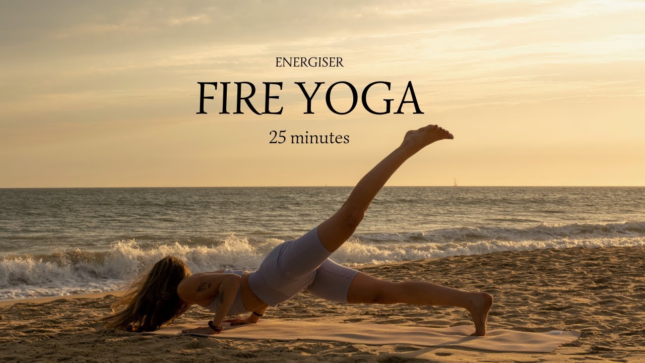 FIRE YOGA Flow pour énergiser son corps - YouTube