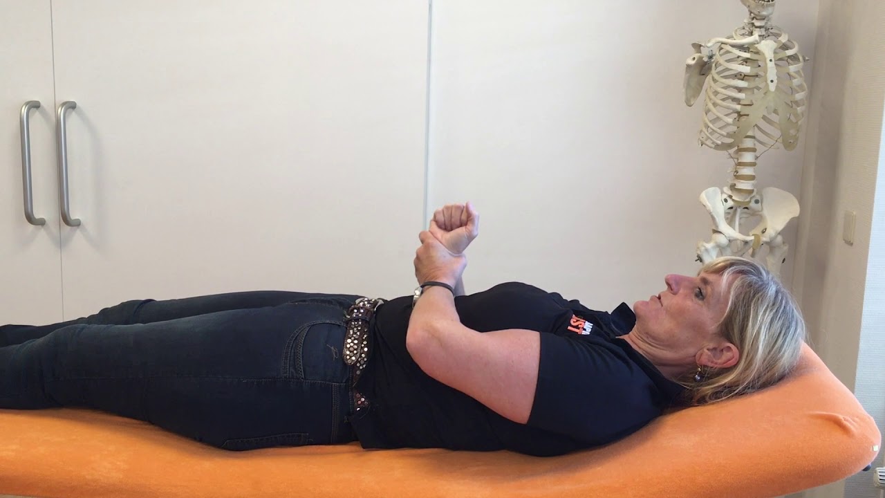 Spierkracht deltoid in anteflexie - YouTube