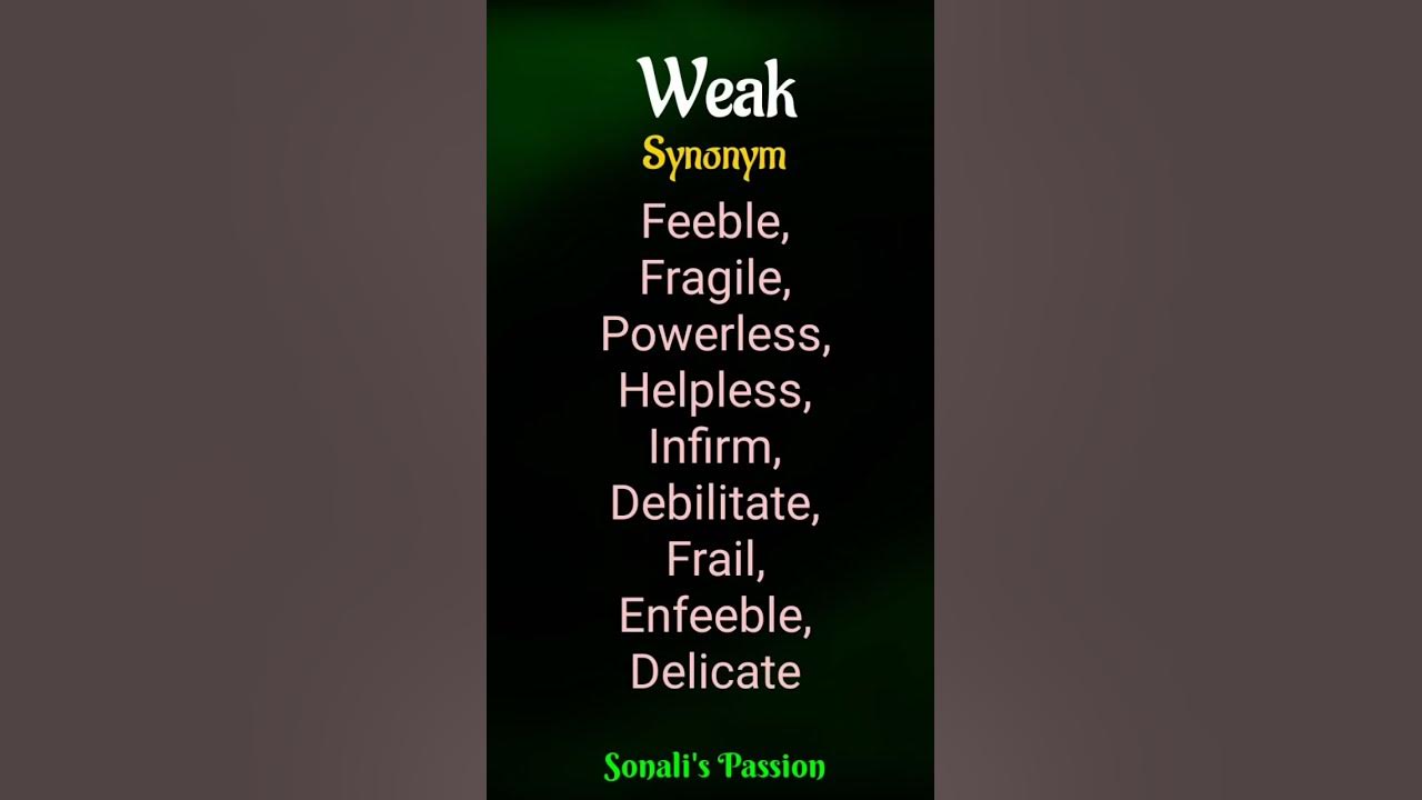 Weak Synonym Word Meaning subscribemychannel do like weak-synonym-word-meaning-subscribemychannel-do-like