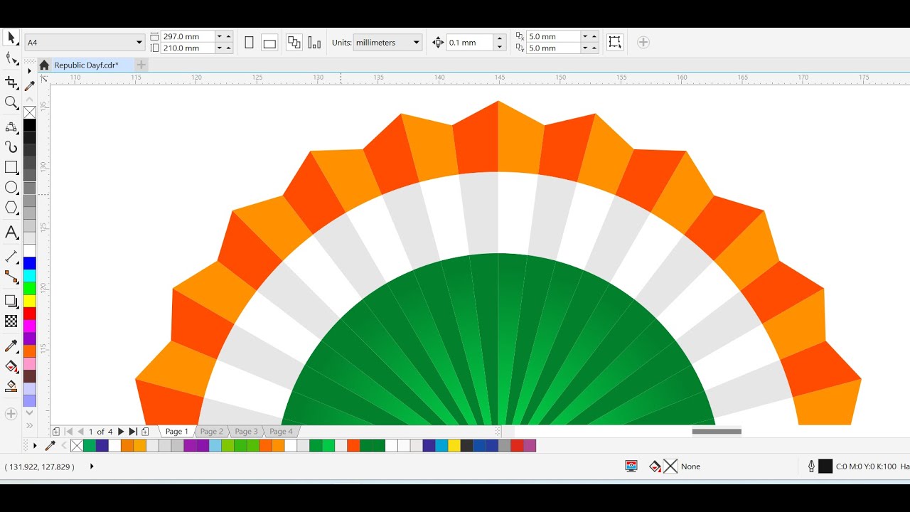 How to Indian Flag Batch Design | Basic CorelDraw in Hindi - YouTube