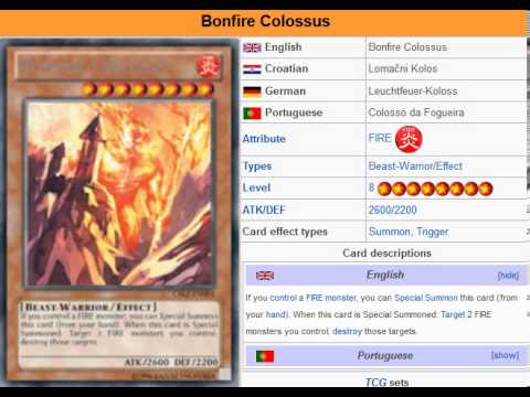 YuGiOh 101: Card Review: Bonfire Colossus - YouTube