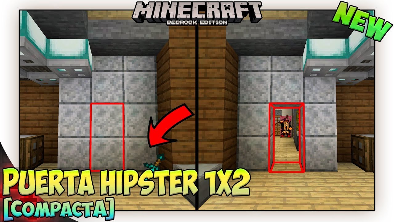 Minecraft BE: Puerta Hipster 1x2 (Compacta) | Windows / Switch / Xbox ...