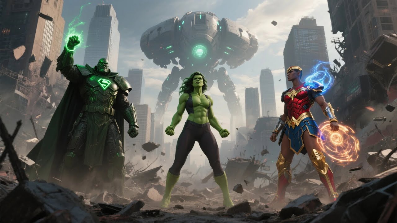 She-Hulk Faces Lord Doom as Supergirl & Wonder Woman Fuse Into One ...